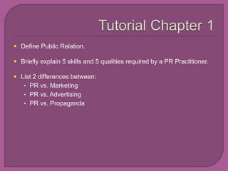Chapter 1 PUBLIC RELATION | PPT