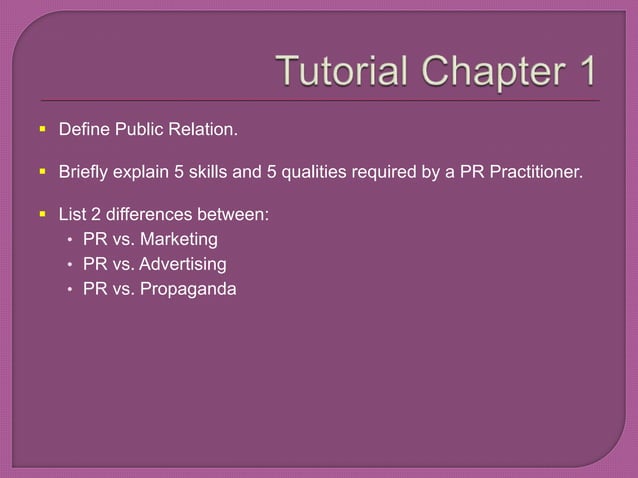 Chapter 1 PUBLIC RELATION | PPT