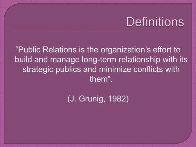 Chapter 1 PUBLIC RELATION | PPT