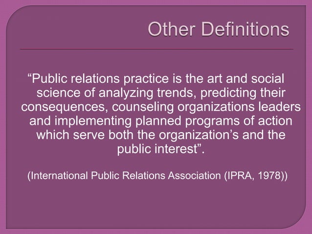 Chapter 1 PUBLIC RELATION | PPT