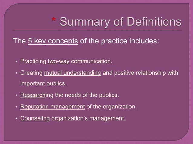 Chapter 1 PUBLIC RELATION | PPT