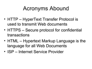 Chapter 1 practice 3 introduction to the internet | PPT
