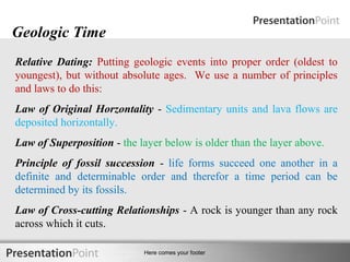 Chapter 1 principle of geology 1 meeting | PPT