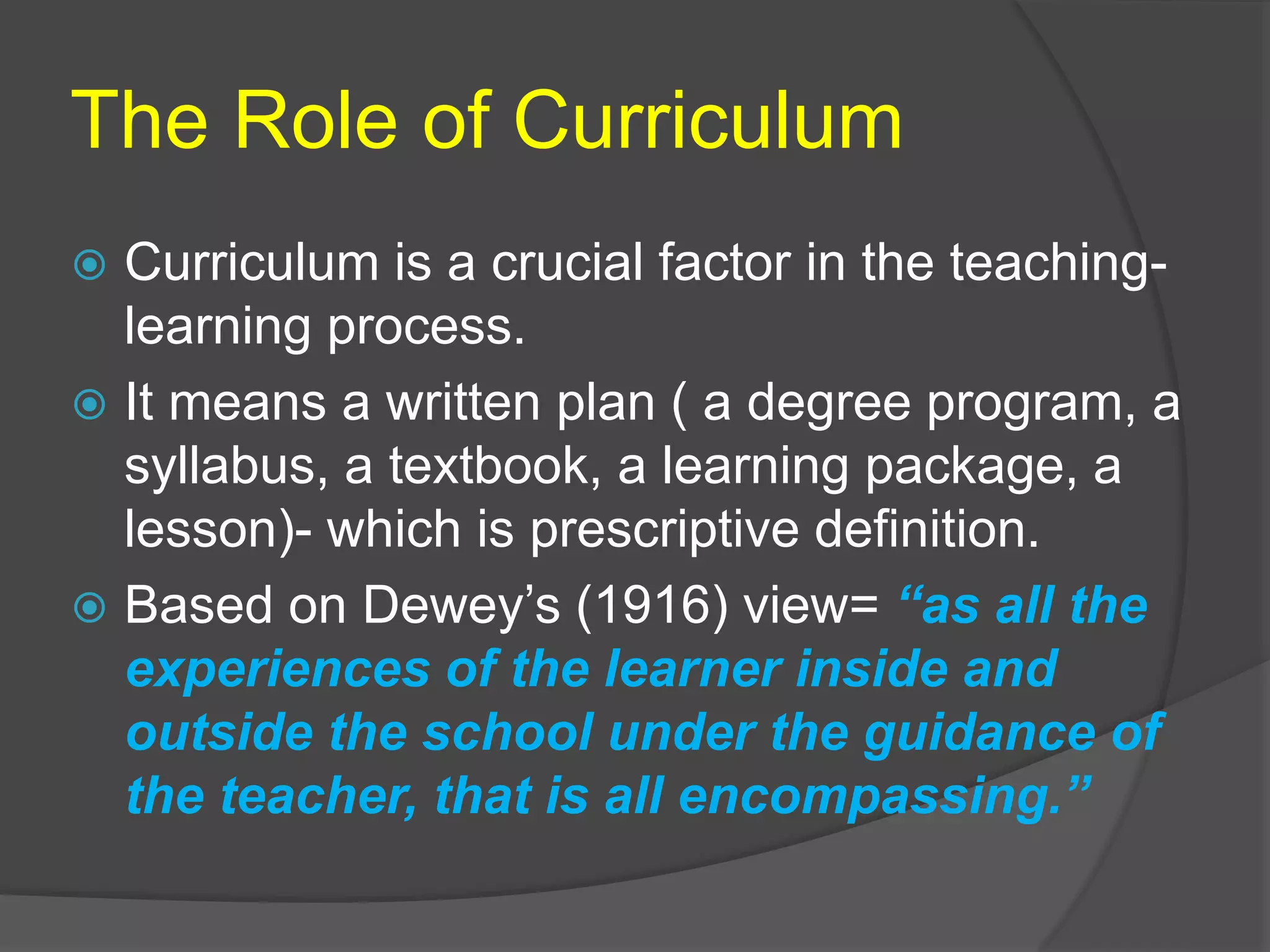Chapter 1 principles and theories in curriculum development | PPTX