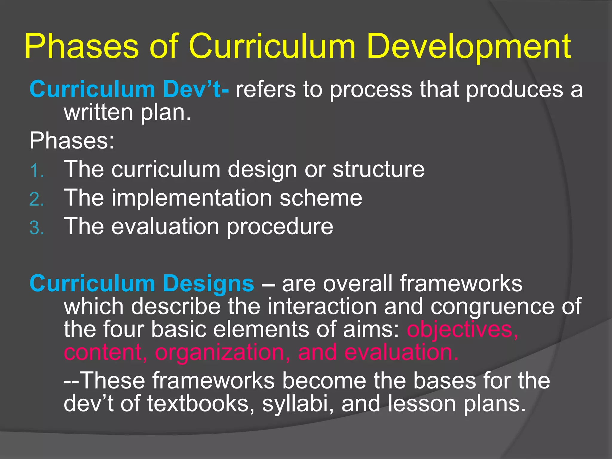 Chapter 1 principles and theories in curriculum development | PPTX