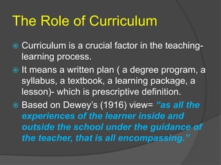 Chapter 1 principles and theories in curriculum development | PPTX
