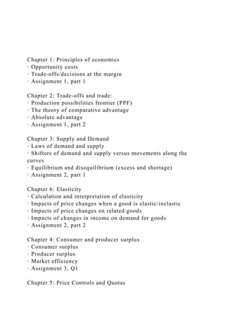 Chapter 1 Principles of economics· Opportunity costs· Tra.docx