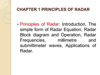 CHAPTER 1 PRINCIPLES OF RADAR.pptx