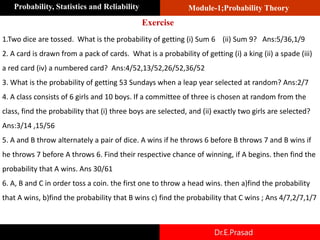 Chapter1_Probability , Statistics Reliability | PDF