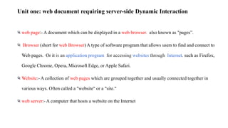 Chapter 1 Produce server side script for dynamic web page.pptx