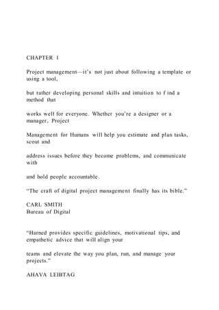 Chapter 1 project management—it’s not just about following | PDF