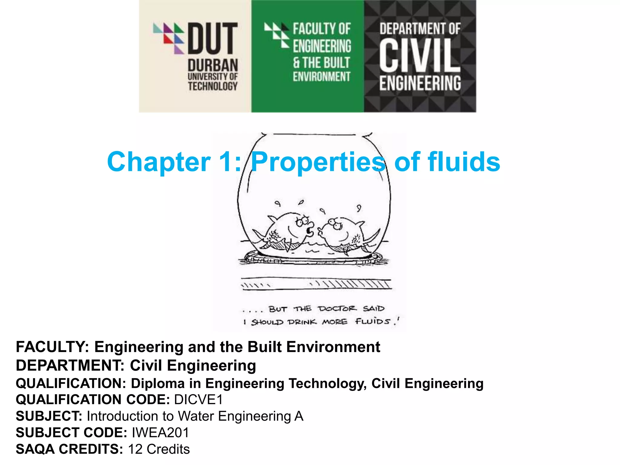 Chapter 1 properties of fluids | PPTX
