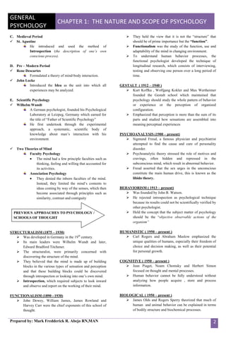 General Psychology: Chapter 1 | PDF