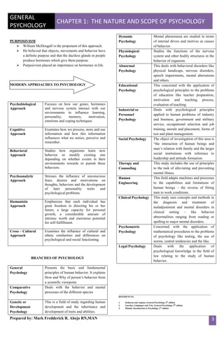 General Psychology: Chapter 1 | PDF