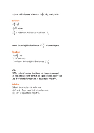 Chapter 1 rational numbers | PDF