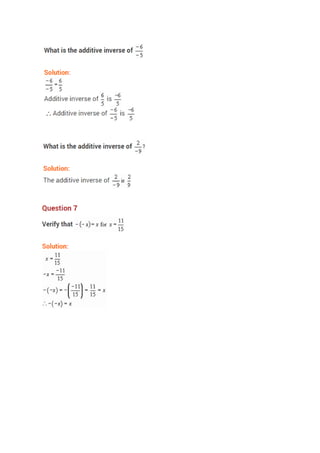 Chapter 1 rational numbers | PDF