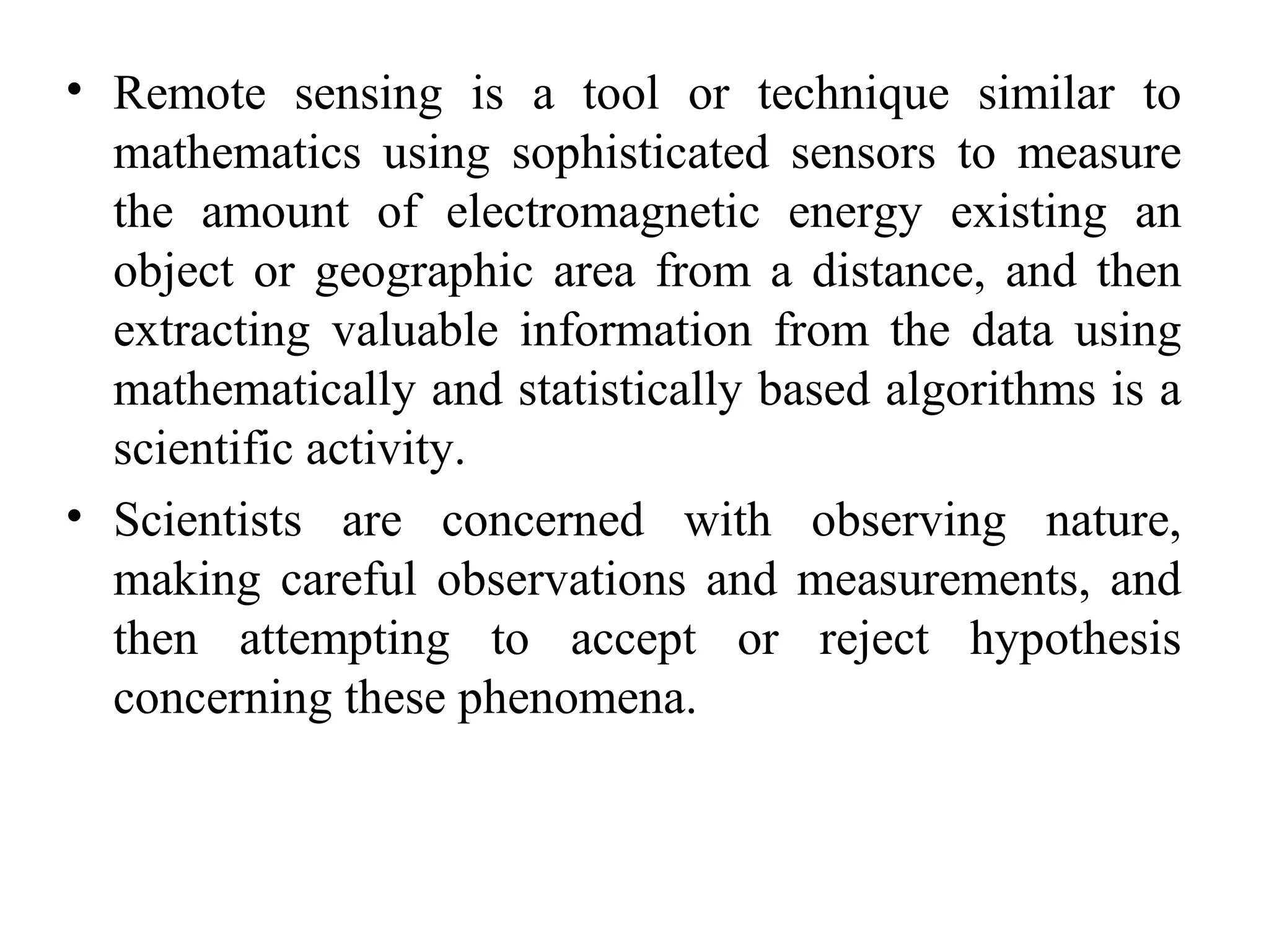 Chapter 1 (Introduction to remote sensing) | PPT