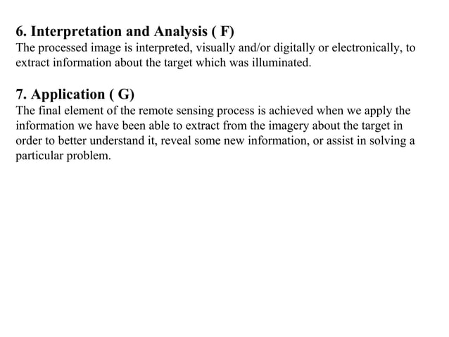 Chapter 1 (Introduction to remote sensing) | PPT