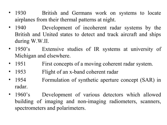 Chapter 1 (Introduction to remote sensing) | PPT