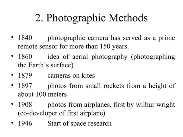 Chapter 1 (Introduction to remote sensing) | PPT