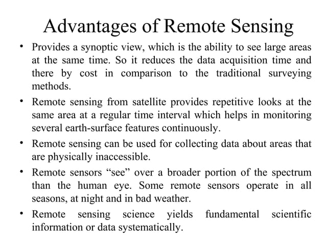 Chapter 1 (Introduction to remote sensing) | PPT