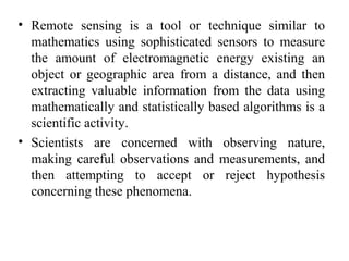 Chapter 1 (Introduction to remote sensing) | PPT