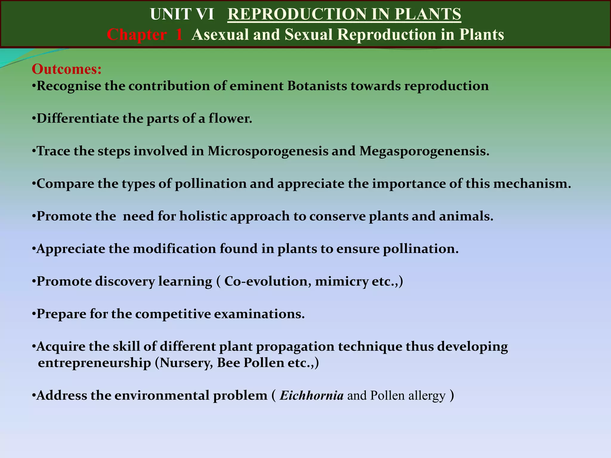 Chapter 1 reproduction in plants | PPTX