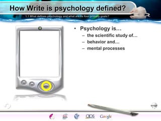 Chapter 1: Understanding Psychology Part 1 | PPTX