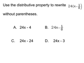 Chapter 1 review (algebra) (UPDATED for A.C.) | PPT