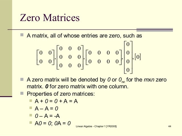 matrices and algbra