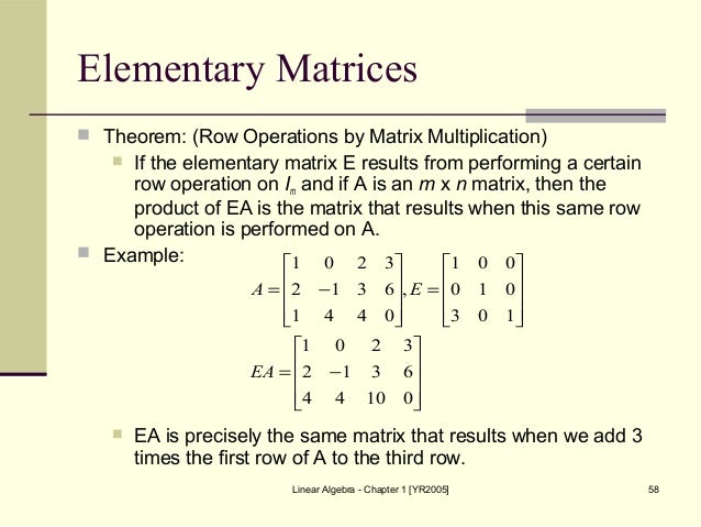 matrices and algbra