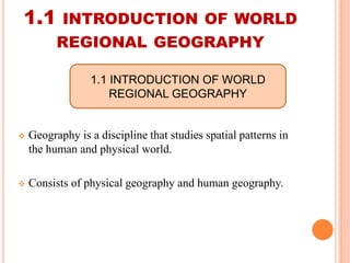 Chapter 1 regional geography | PPTX