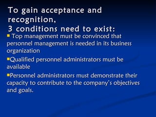 Chapter 1 role of personnel human resource mgnt. | PPT
