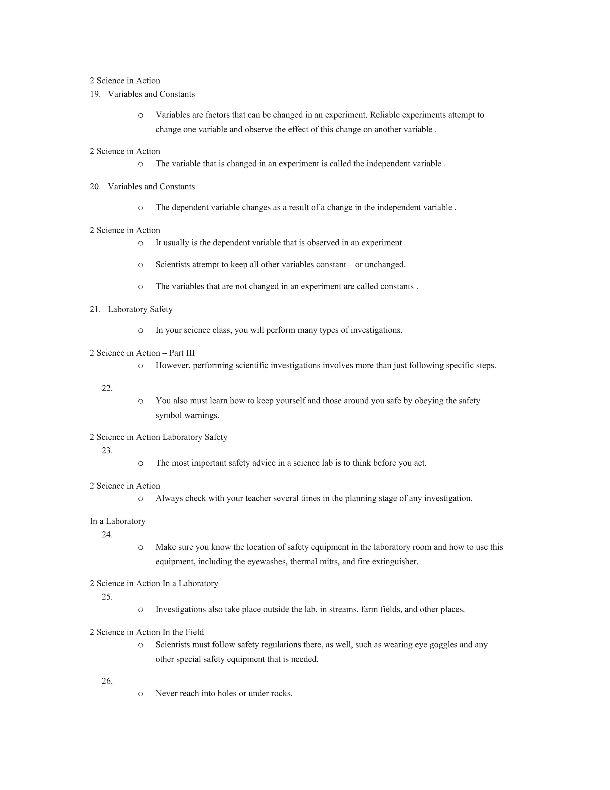 Chapter 1 S2: Science in Action - Presentation Transcript | PDF