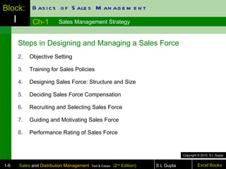 Chapter 1 sales management strategy sales and distribution management | PPT