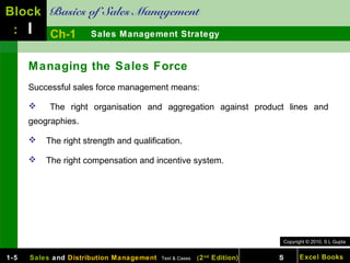 Chapter 1 sales management strategy sales and distribution management ...