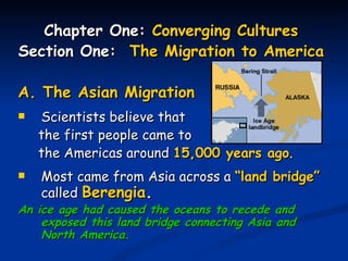 The American Vision Chapter 1 Coverging Culters Section 1 | PPT