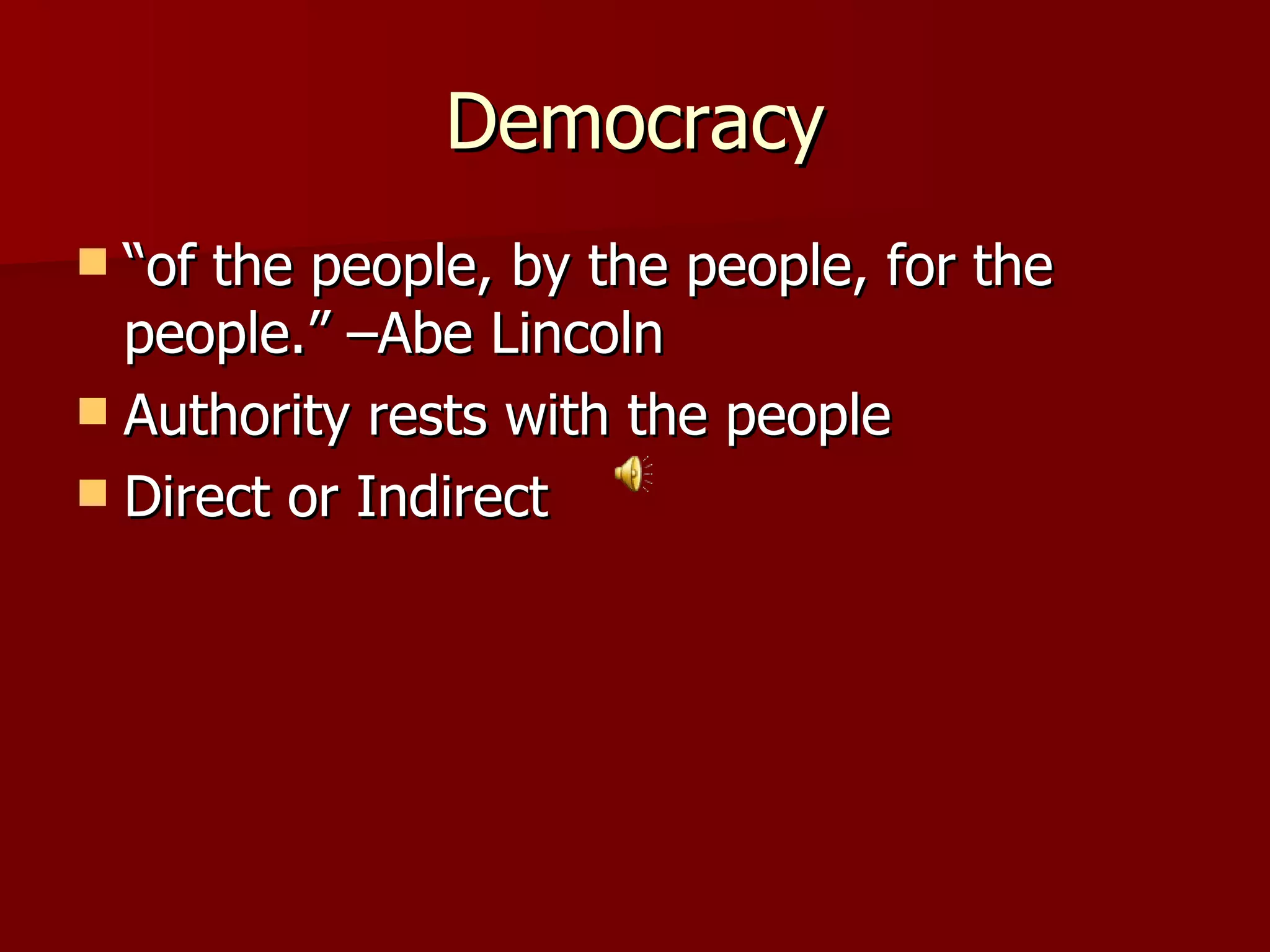 Chapter 1 Section 2 (Forms Of Government) | PPT