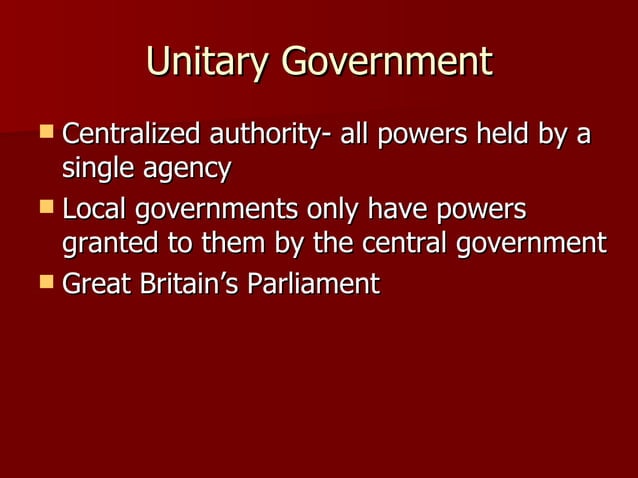 Chapter 1 Section 2 (Forms Of Government) | PPT
