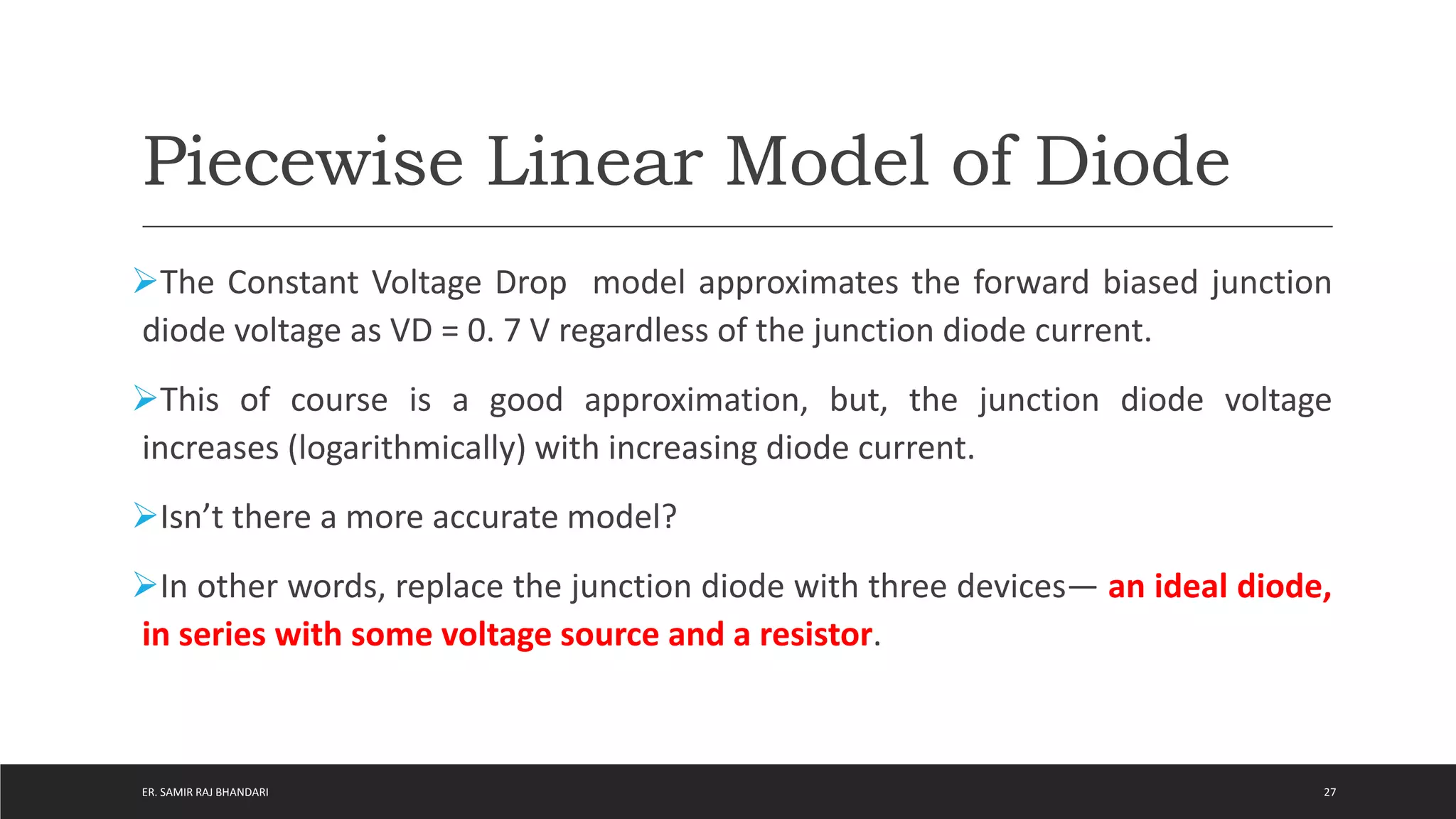 Semiconductor Diode: Introduction and Application | PPTX