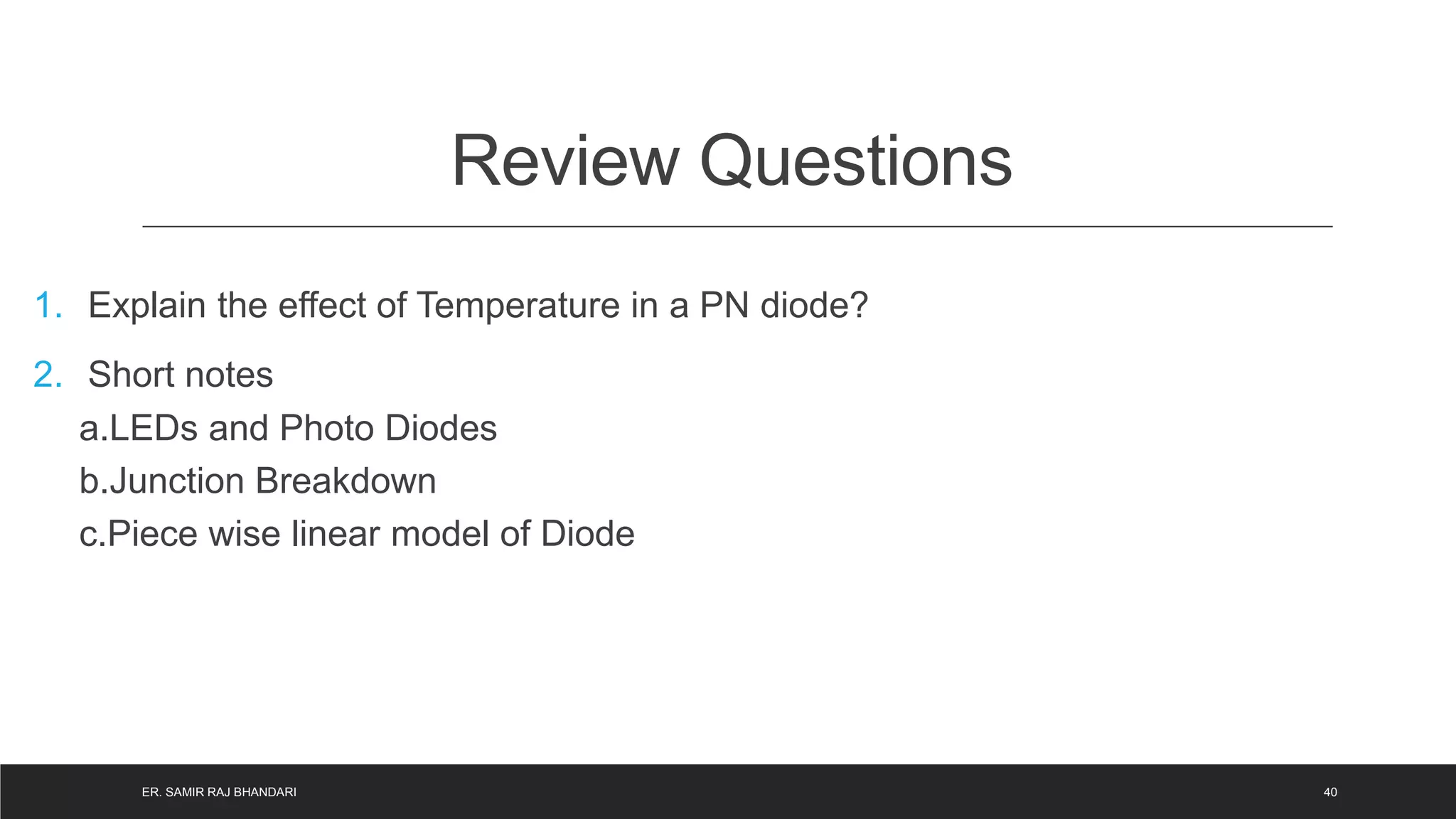 Semiconductor Diode: Introduction and Application | PPTX