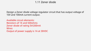 Chapter 1 Semiconductor Diode and its characteristics | PPTX