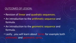 Chapter 1 sequences and series lesson | PPTX