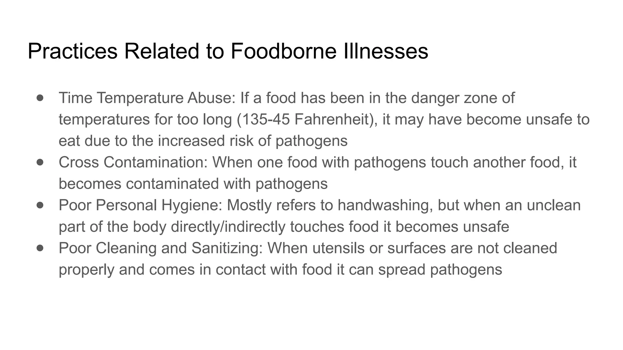 Chapter 1 ServSafe high school presentation | PPT