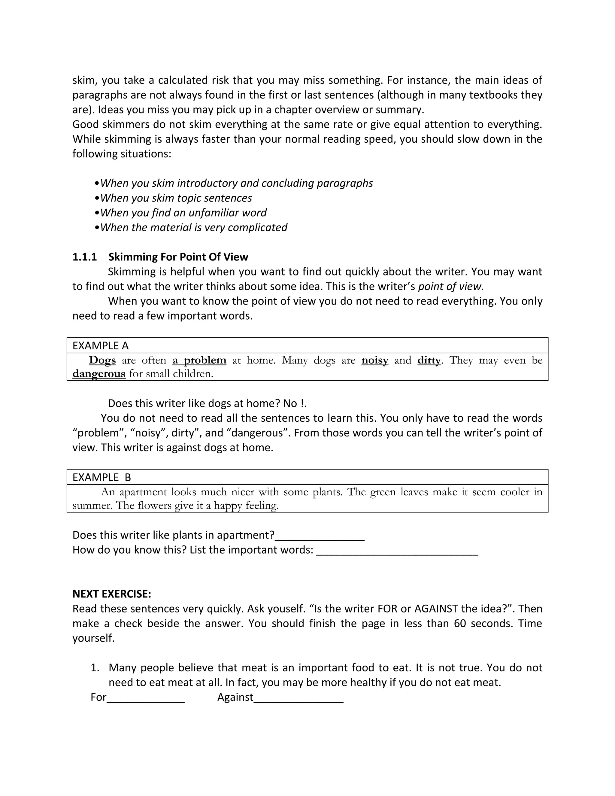 Chapter 1 skimming & scanning | PDF