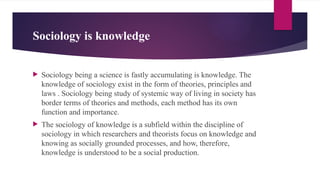 Chapter 1 Sociology... An introduction to sociology | PPTX