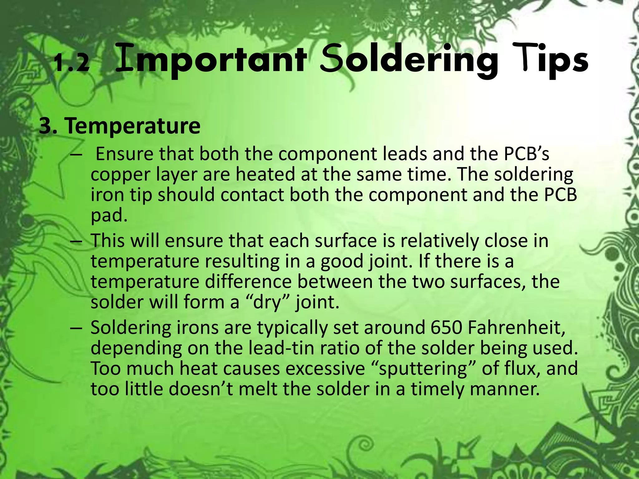 Chapter 1 soldering technique | PPTX