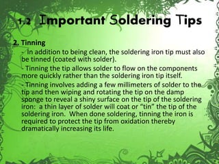 Chapter 1 soldering technique | PPTX