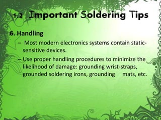 Chapter 1 soldering technique | PPTX