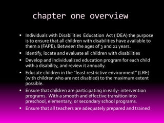 Chapter 1 (Sped 413) powerpoint | PPT